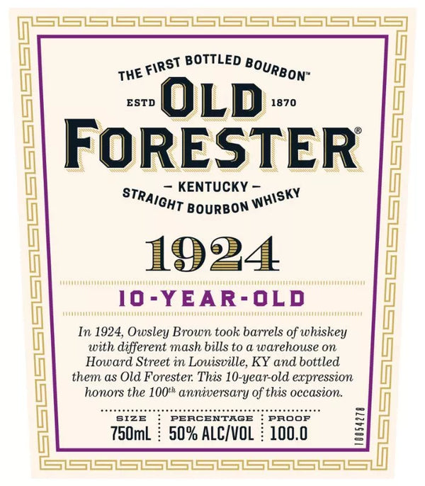 Old Forester 1924: Celebrating a Century of Bourbon Excellence – The ...