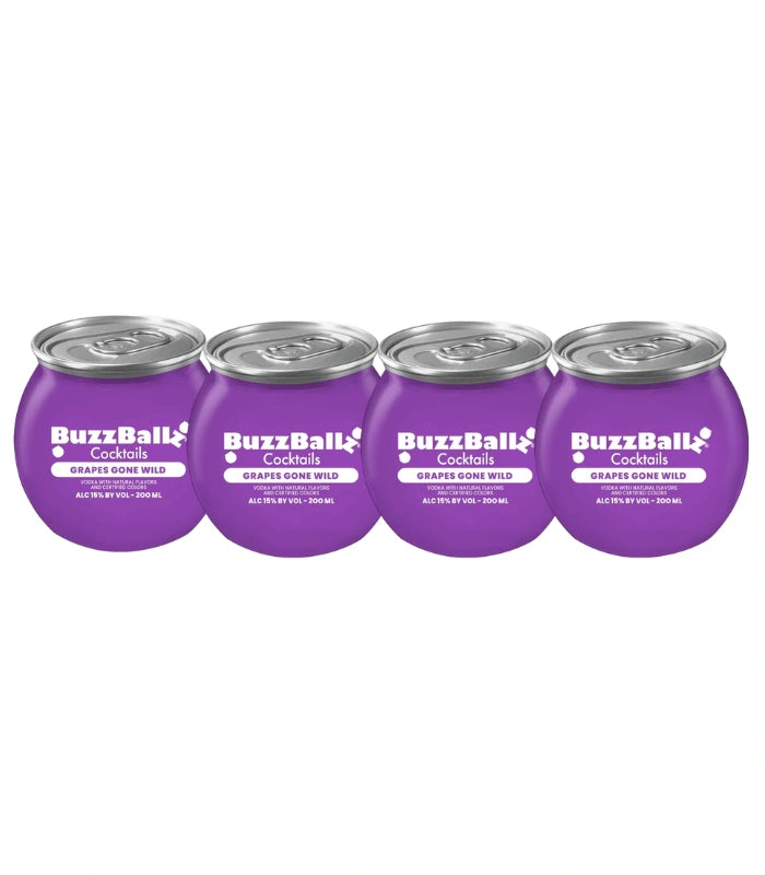 Buzzballz Grapes Gone Wild Pre-Mixed Cocktails 4-Pack | The Barrel Tap