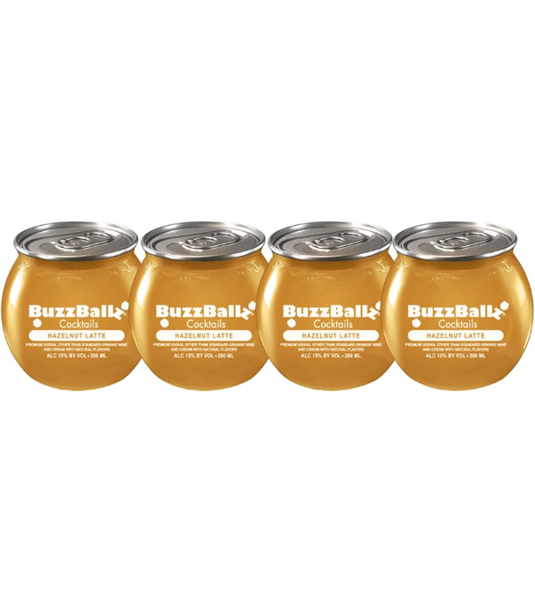 Buzzballz Hazelnut Latte Pre-Mixed Cocktails 4-Pack | The Barrel Tap