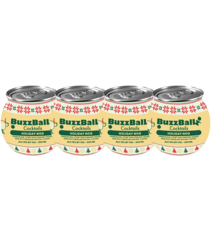 Buzzballz Holiday Nog Pre-Mixed Cocktails 4-Pack | The Barrel Tap