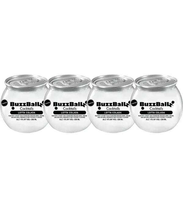 Buzzballz Lotta Colada Pre-Mixed Cocktails 4-Pack | The Barrel Tap