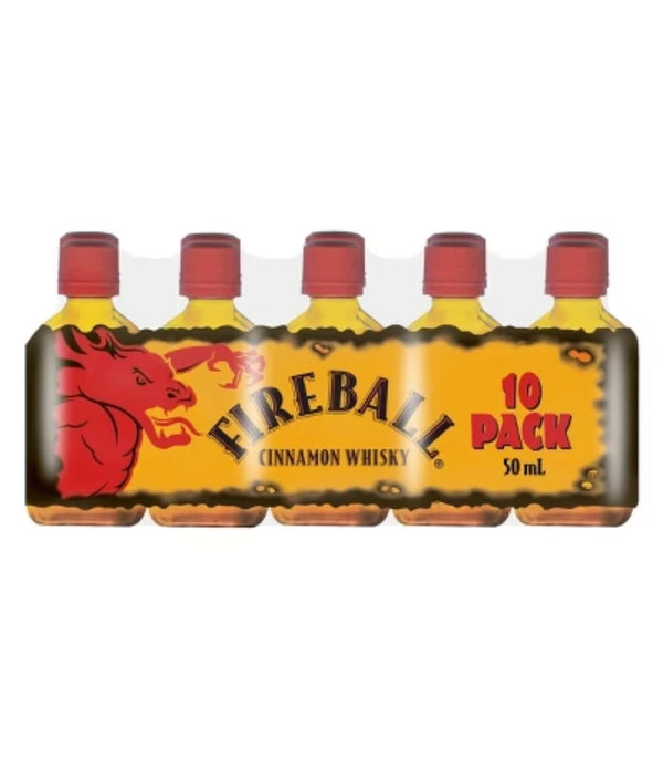 Fireball Cinnamon Whisky Shooters 10 x 50mL | The Barrel Tap