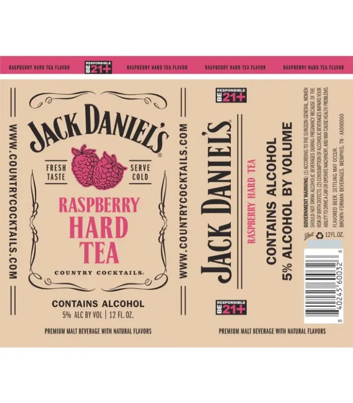 Jack Daniel's Country Cocktails Raspberry Hard Tea | The Barrel Tap