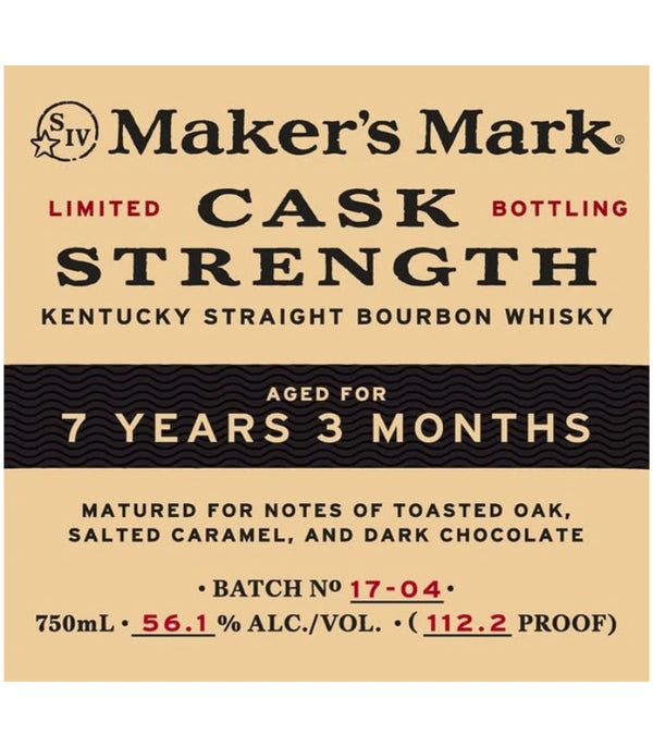 Maker's Mark Cask Strength Bourbon | The Barrel Tap