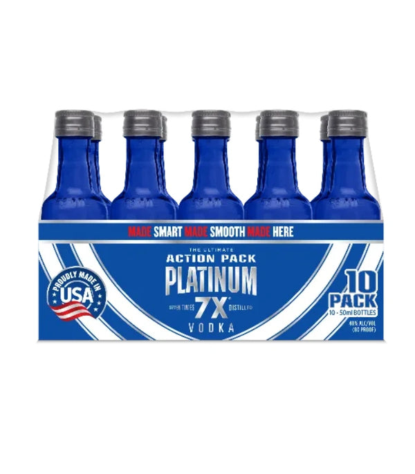 Platinum Vodka Shooters 10 x 50mL | The Barrel Tap