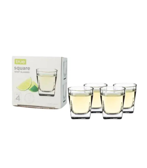 Square Shot Glasses Set of 4 by True | The Barrel Tap