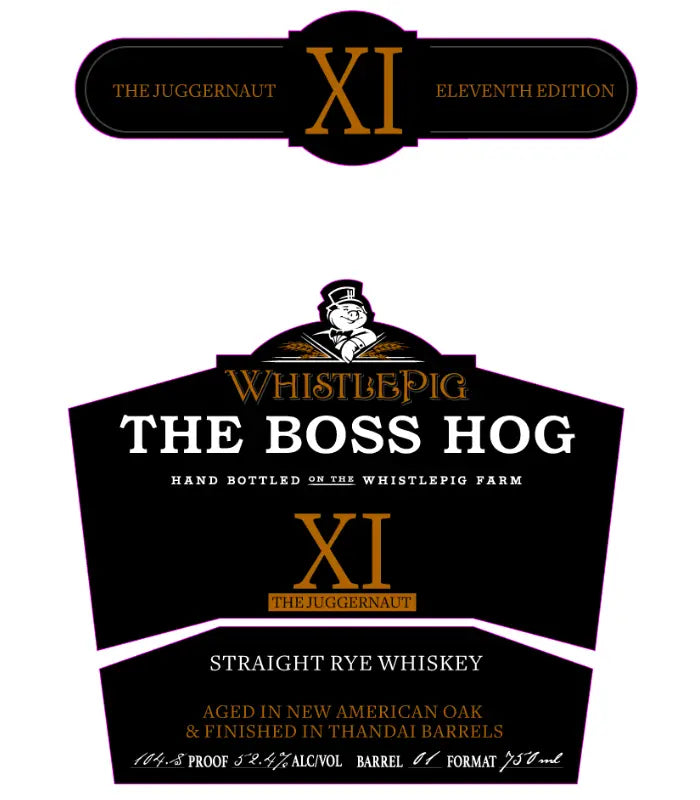 WhistlePig Boss Hog XI 'The Juggernaut' Rye Whiskey | The Barrel Tap