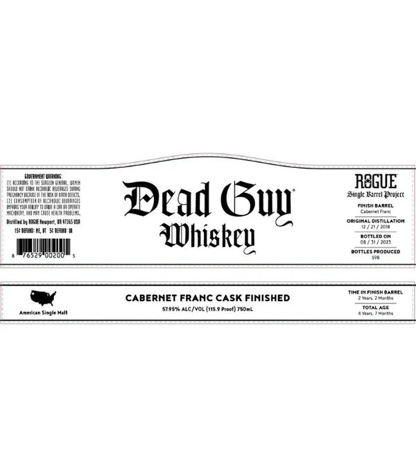 Buy Rogue Spirits Single Barrel Project Cabernet Franc Cask Finished ...